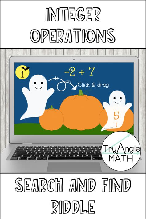 integer operations halloween drag and discover riddle integer