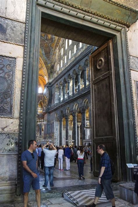 Giant Ceremonial Doors Of Hagia Sophia Editorial Image Image Of