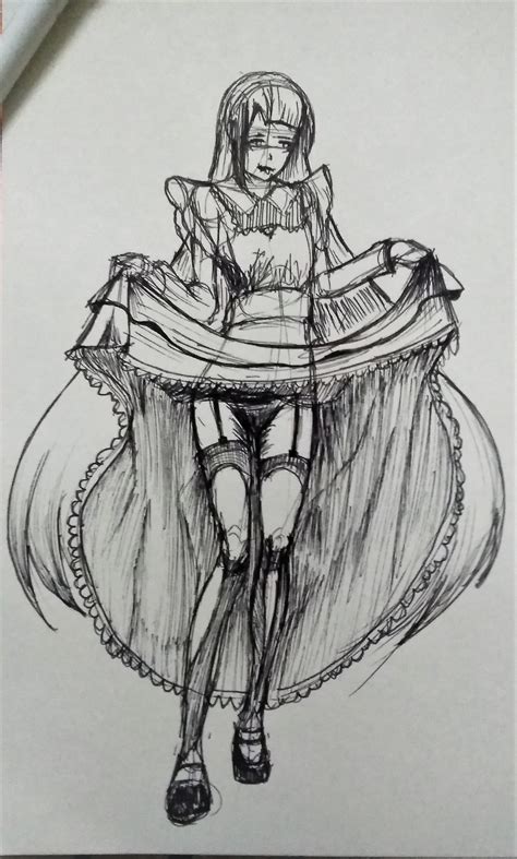 Practice Fast Sketch With Fineliner Only Pose From Real Pic On
