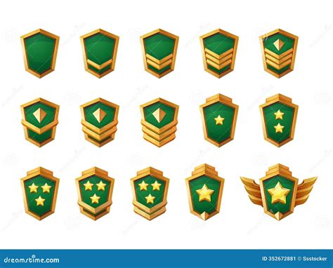 Game Soldier Insignia Military Rank Badges Army Police Officer