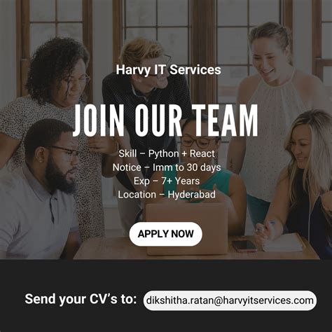 Harvy It Services Pvt Ltd On Linkedin Skill Python React Hyderabad
