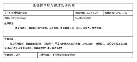希捷硬盘磁头损坏数据恢复