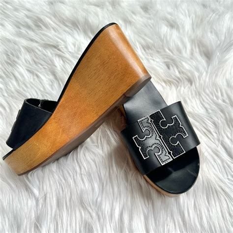 Tory Burch Shoes Tory Burch Ines Wedge Platform Slip On Open Toe