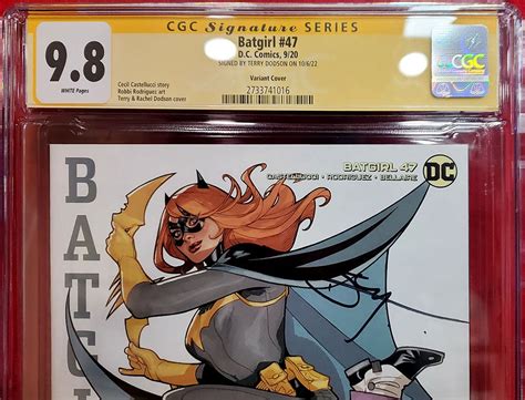 Batgirl 47 Terry Dodson Variant Cover Cgc 9 8 Signature Series Cecil Castellucci Robbi
