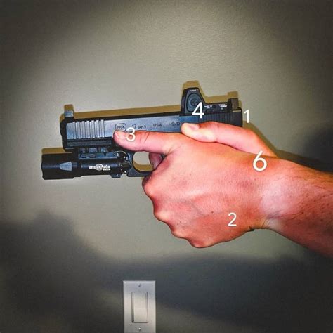 Tiro Con Pistola Agarre Y Colocación De La Mano