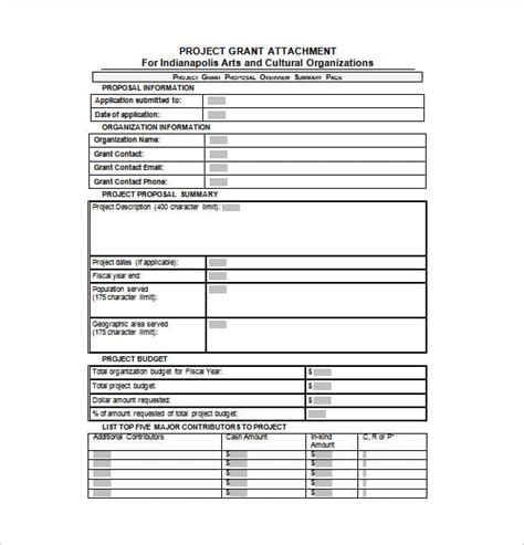 Grant Proposal Template 19 Free Sample Example Format Download