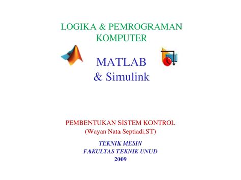Ppt Advanced Control System Design Using Matlab And Simulink Powerpoint