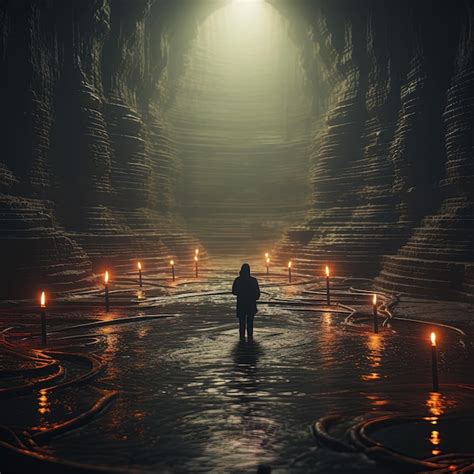 Premium Photo Scary Underground Labyrinths