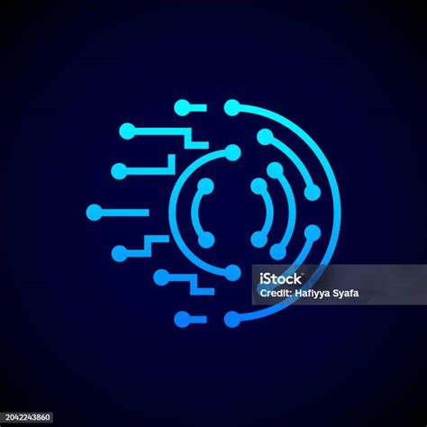 흰색 배경에 고립된 디지털 기술 개념입니다 벡터 일러스트 레이 션 로고에 대한 스톡 벡터 아트 및 기타 이미지 로고 금융