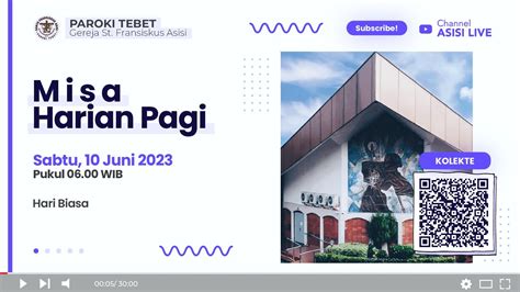MISA HARIAN PAGI Sabtu 10 Juni 2023 YouTube