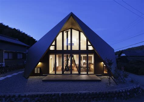 Origami House By Tsc Architects Has A Roof Modelled On Folded Paper