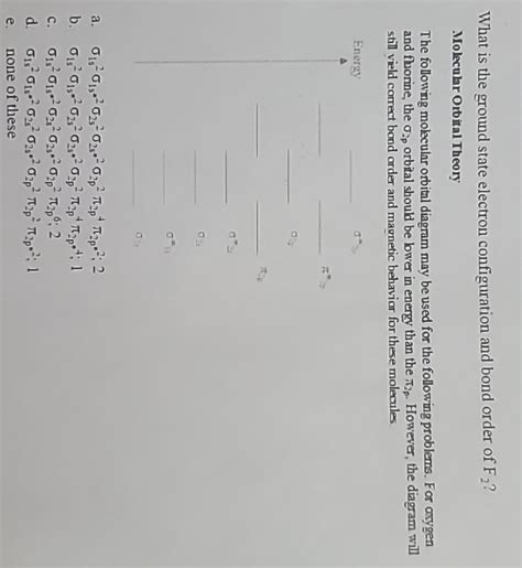 Solved What Is The Ground State Electron Configuration And Chegg