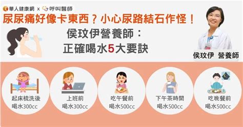 尿尿會痛好像卡東西？小心尿路結石在作怪！侯玟伊營養師：正確喝水5大要訣 華人健康網 專業即時優質的健康新聞及資訊分享平台業即時優質的