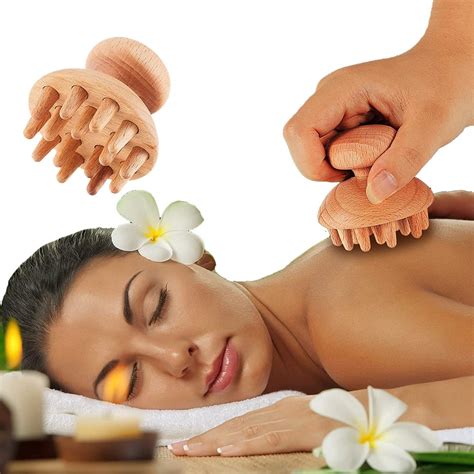 Wooden Massager Roller Lymphatic Drainage Tool Mushroom Wood Therapy