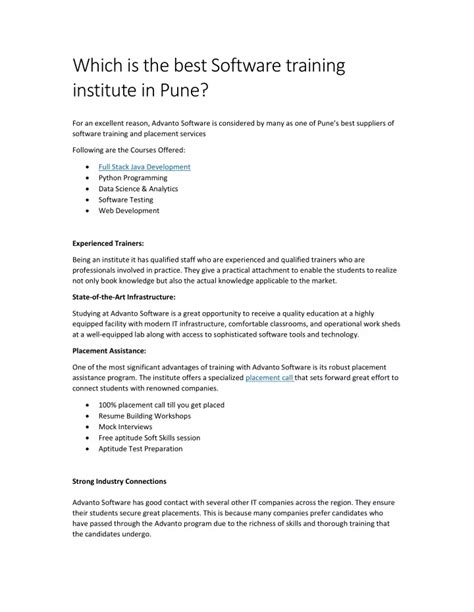Ppt Which Is The Best Software Training Institute In Pune Powerpoint