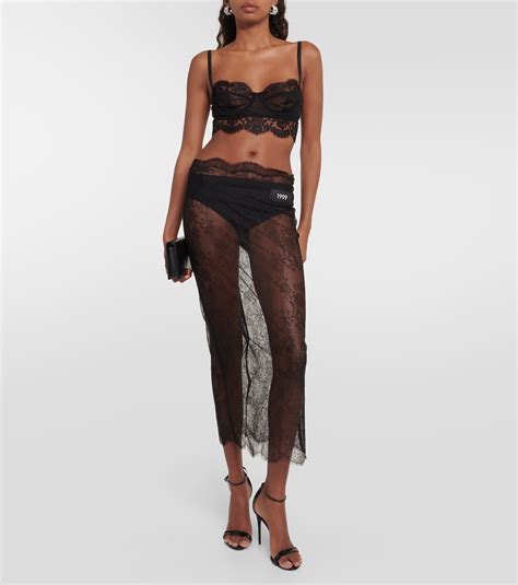 Lace Bra Top In Black Dolce Gabbana Mytheresa