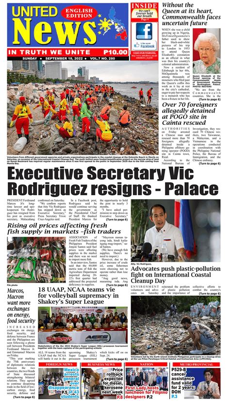 [sun 18 Sep 2022] Todays Front Page For National Broadsheets And
