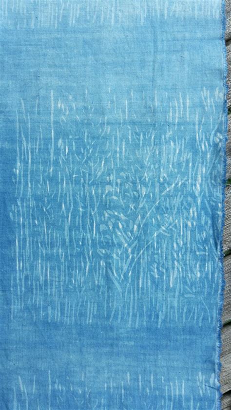Indigo Katazome Summer Grass By Lena Palenius
