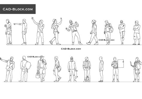 male person cad block 2d autocad models download