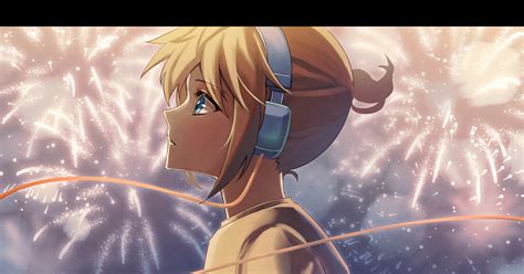 Vocaloid Kagamine Len Vocaloid 100 Bookmarks Fire Flower Pixiv
