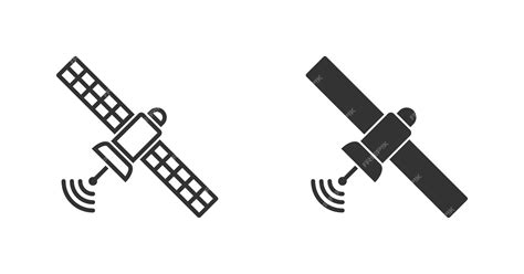 Premium Vector Satellite Icon Broadcast Symbol Artificial Satelite In