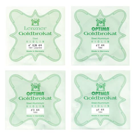 Goldbrokat Violin String Set Medium With Loop End E Johnson String