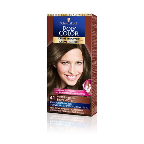 Schwarzkopf Poly Palette Poly Color Creme Haarkleuring 41 Middenbruin