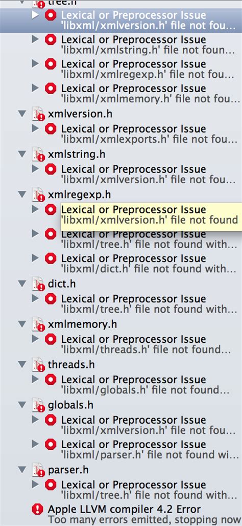 Xcode IOS Fix It Replace With Libxm Xmlversion H Stack Overflow