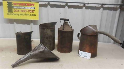 Oil Pour Jugs Copper Kerosene Pail Funnel