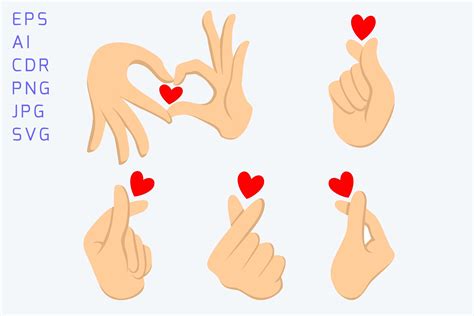 Korean Finger Heart Love Symbol Vector Graphic By Joharium · Creative
