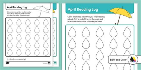 April Reading Log Teacher Made Twinkl