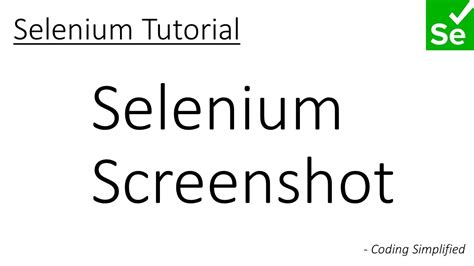 Selenium Selenium Screenshot Option How To Take Screenshot In Test Case YouTube
