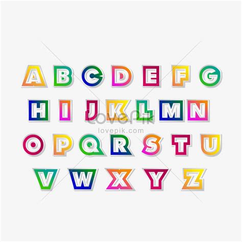 창조적 인 Pop 아트 글꼴 영어 알파벳 Png 일러스트 무료 다운로드 Lovepik