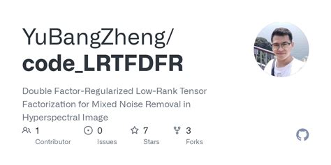 Github Yubangzhengcodelrtfdfr Double Factor Regularized Low Rank