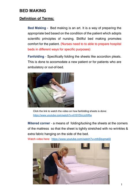SOLUTION The Basics Of Bed Making Studypool