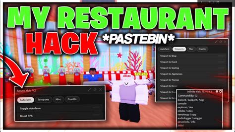 Roblox Script Gui 2023 My Restaurant Axure Auto Farm Fps Boost