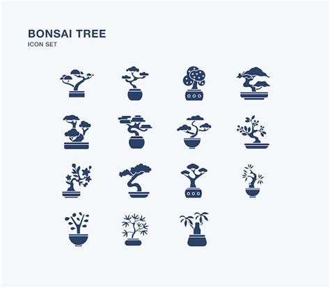 Premium Vector Bonsai Tree Vector Icons
