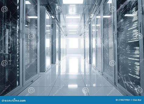 Computer Data Center Room Facility With Server Racks Storage Solutions
