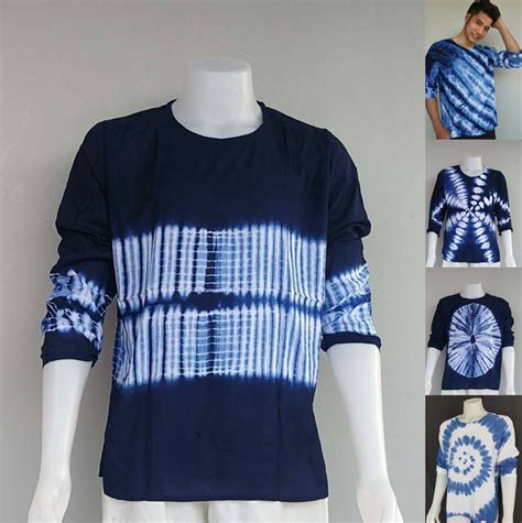เสื้อมัดย้อมผู้ชาย เสื้อแขนยาวผู้ชาย เสื้อมัดย้อมแขนยาว Handmade เนื้อ
