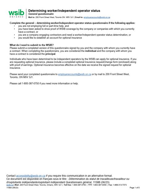 Wsib Form General Pdf Insurance Business