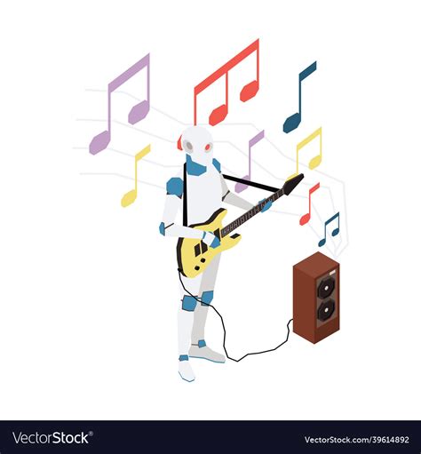 Isometric Robot Icon Royalty Free Vector Image