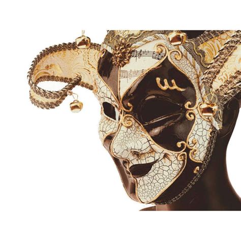 Black And White Full Face Venetian Jester Mask Abracadabranyc