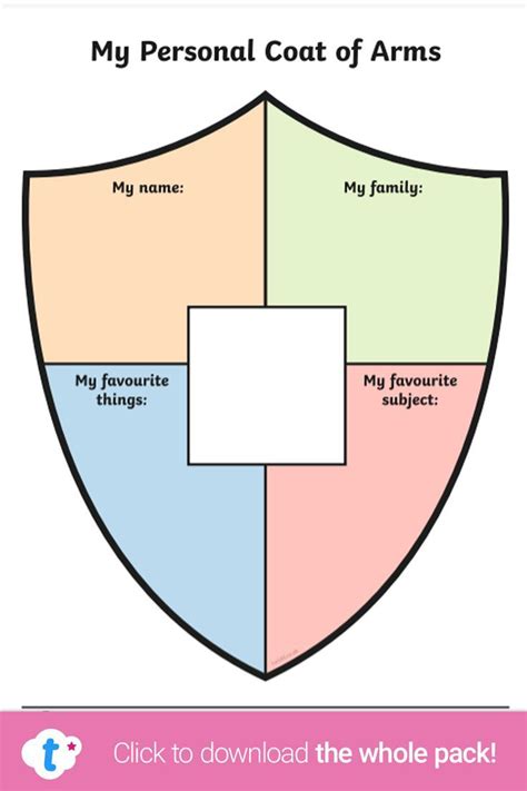 A Great Class Transition Activity Use This Personal Shield Writing