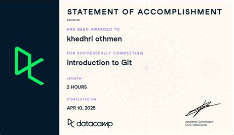 Just Completed The Full Git Learning Path On Datacamp — From The Basics To Advanced Workflows