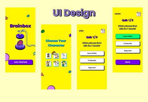 Quiz Game App Neo Brutalist App Design 4 Images Behance