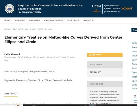 Melted Curves From Center Ellipse And Circle Asst Prof Dr Laith Hady M Al Ossmi Posted On