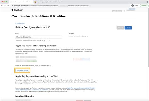 Create Payment Processing Certificate For Apple Pay Subscribe Pro Documentation