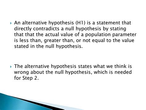 Four Steps To Hypothesis Testing Ppt
