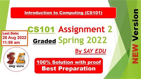 Cs101 Assignment 2 Solution Spring 2022 New Introduction To