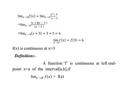 Applied Calculus Continuity And Discontinuity Of Function Pdf